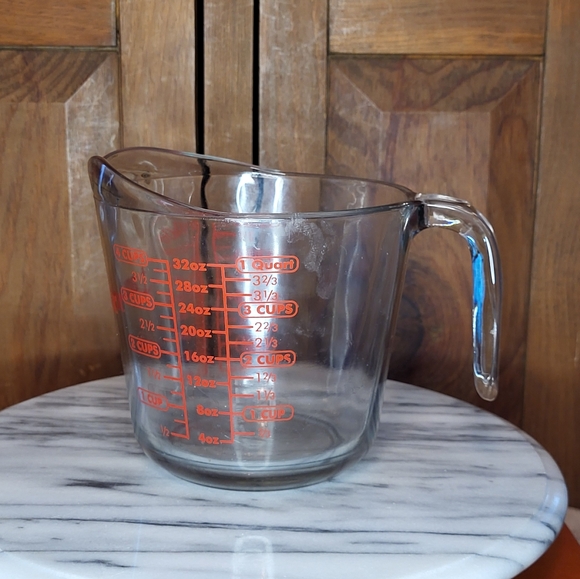 Kitchen | Glass Measuring Cup With Red Markings | Poshmark